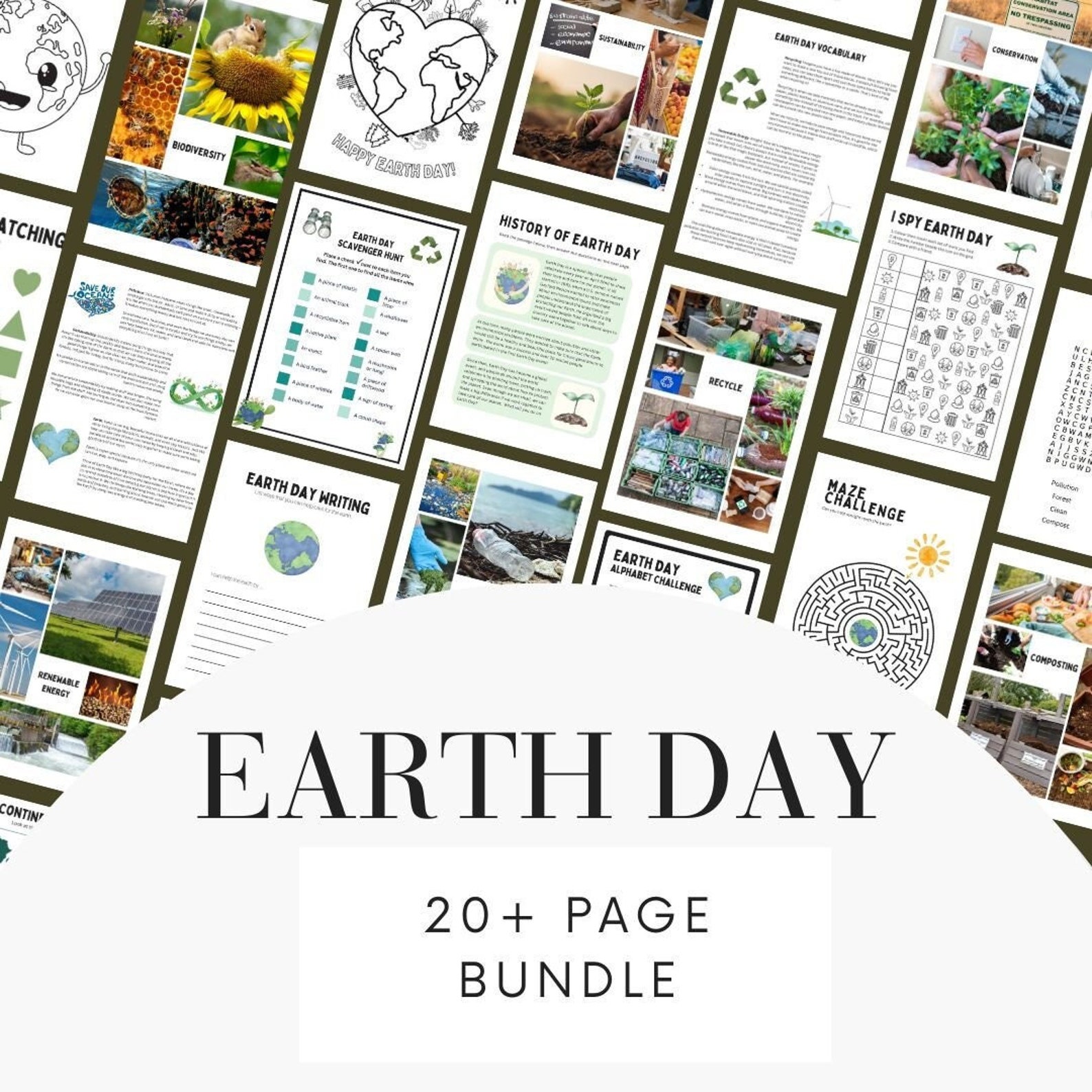 Earth Day Unit Study - Earth Day Printouts, Earth Day Homeschool Lesson ...