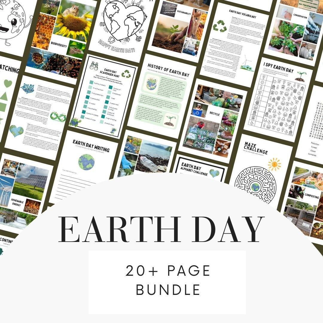 Earth Day Unit Study - Earth Day Printouts, Earth Day Homeschool Lesson ...
