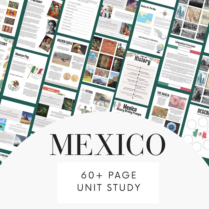 Mexico Unit Study for Elementary Students (digital PDF Download) - Etsy