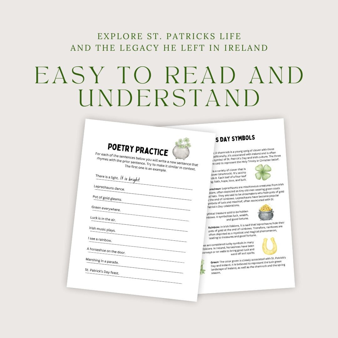St. Patrick's Day Unit Study - St. Patrick's Day Printable, Ireland ...