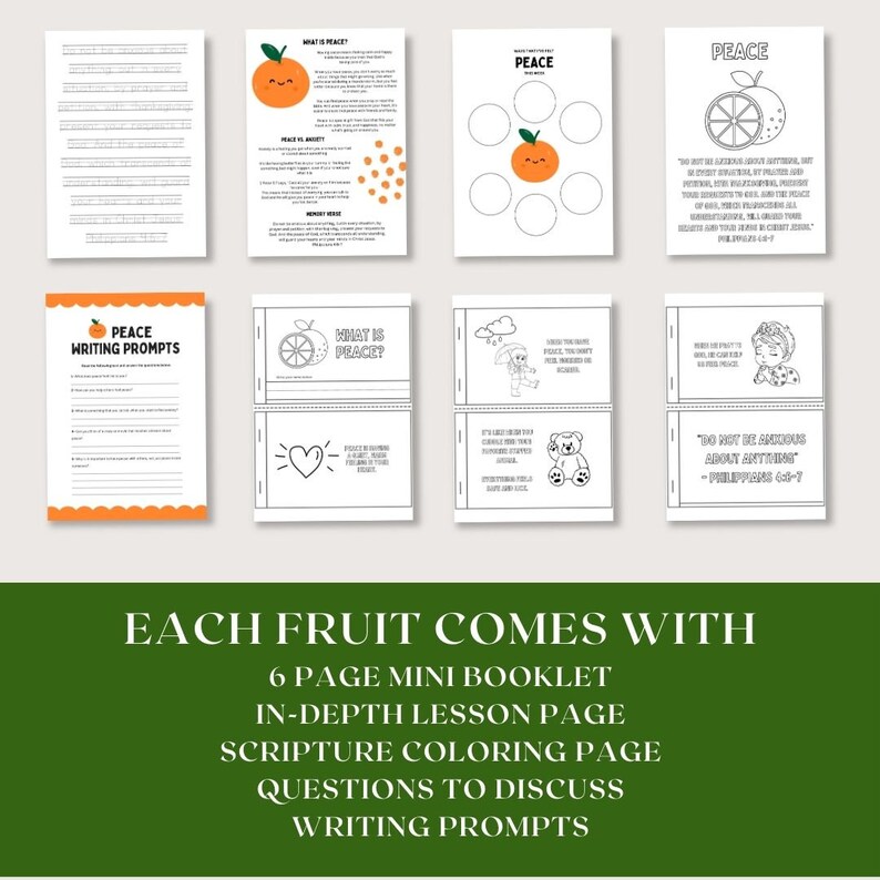 Teaching Fruits of the Spirit Sunday School Lesson for Kids Fruits of ...