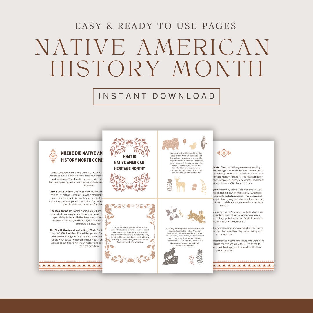 Native American Heritage Month Homeschool Curriculum, Educational ...