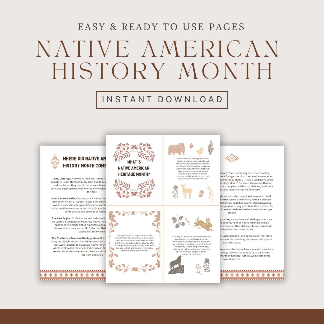 Native American Heritage Month Homeschool Curriculum, Educational ...