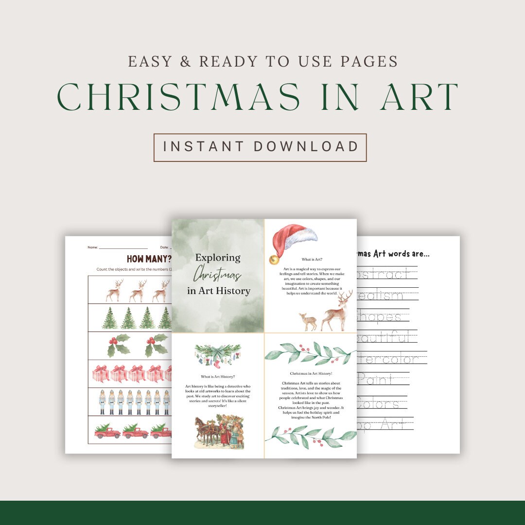 Christmas Art History Unit Study - Christmas Learning, Winter ...