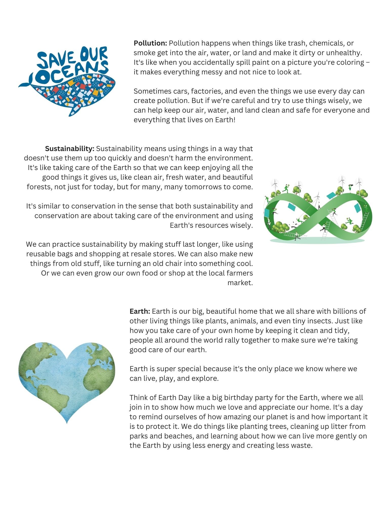 Earth Day Unit Study - Earth Day Printouts, Earth Day Homeschool Lesson ...