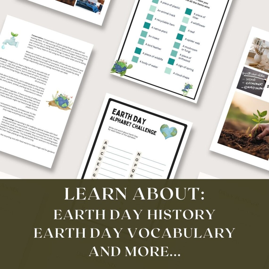 Earth Day Unit Study Earth Day Printouts, Earth Day Homeschool Lesson ...