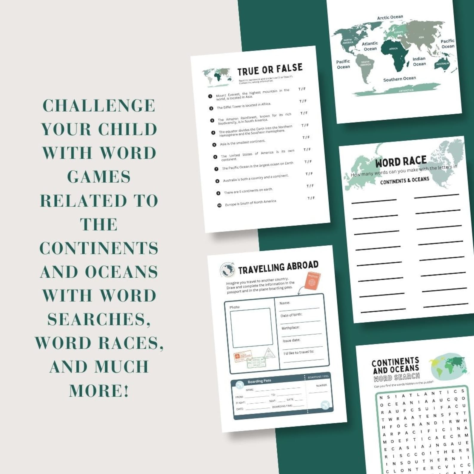 Continent Unit Study - Homeschool Continent Study Guide Continent ...