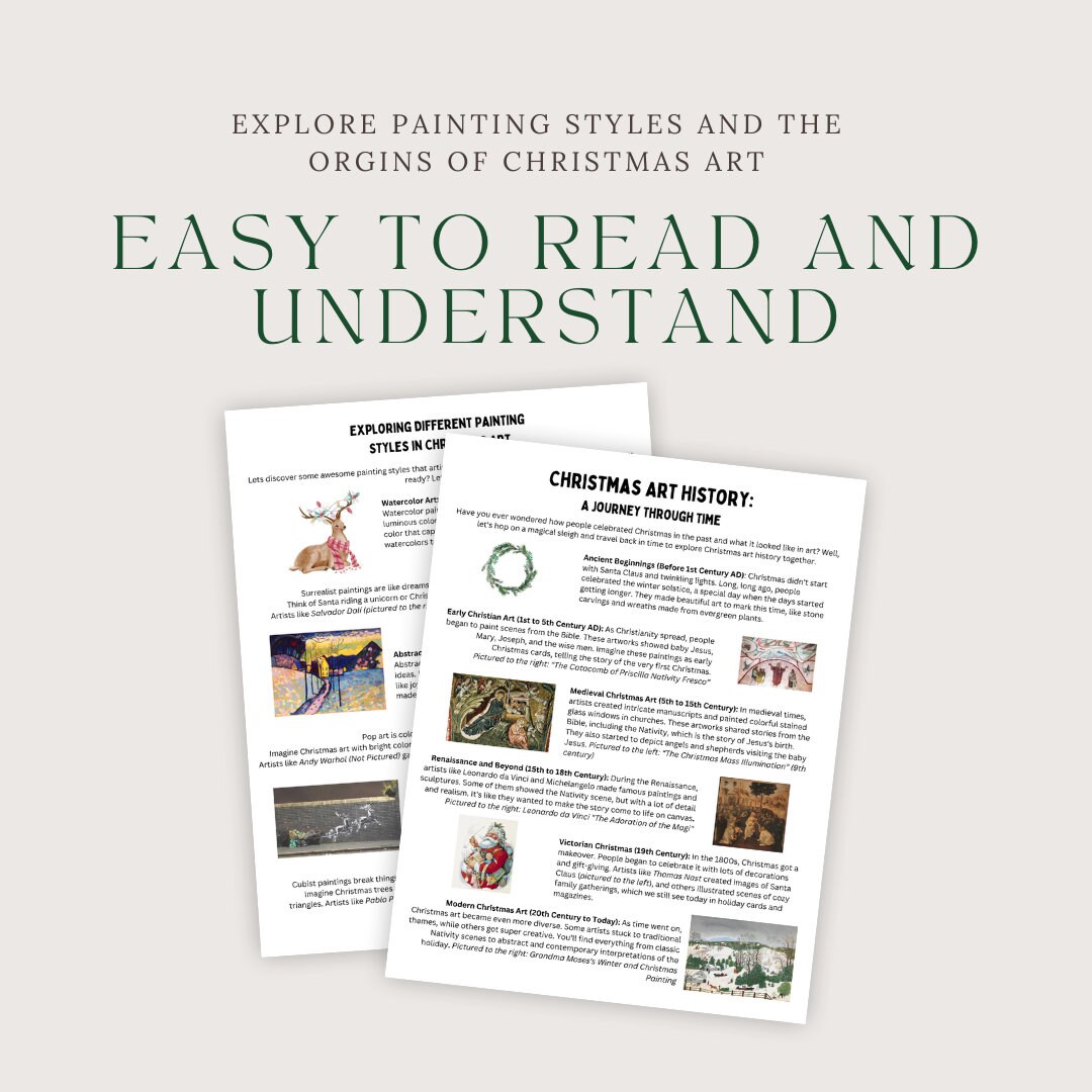 Christmas Art History Unit Study - Christmas Learning, Winter ...