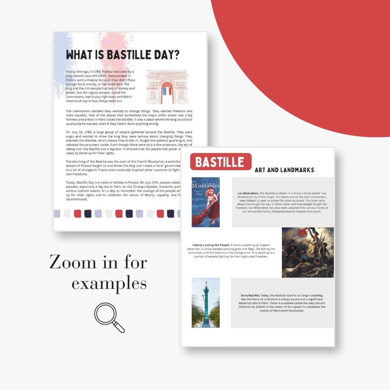 Bastille Day Elementary Activities Bastille Day Lesson Plans Bastille ...