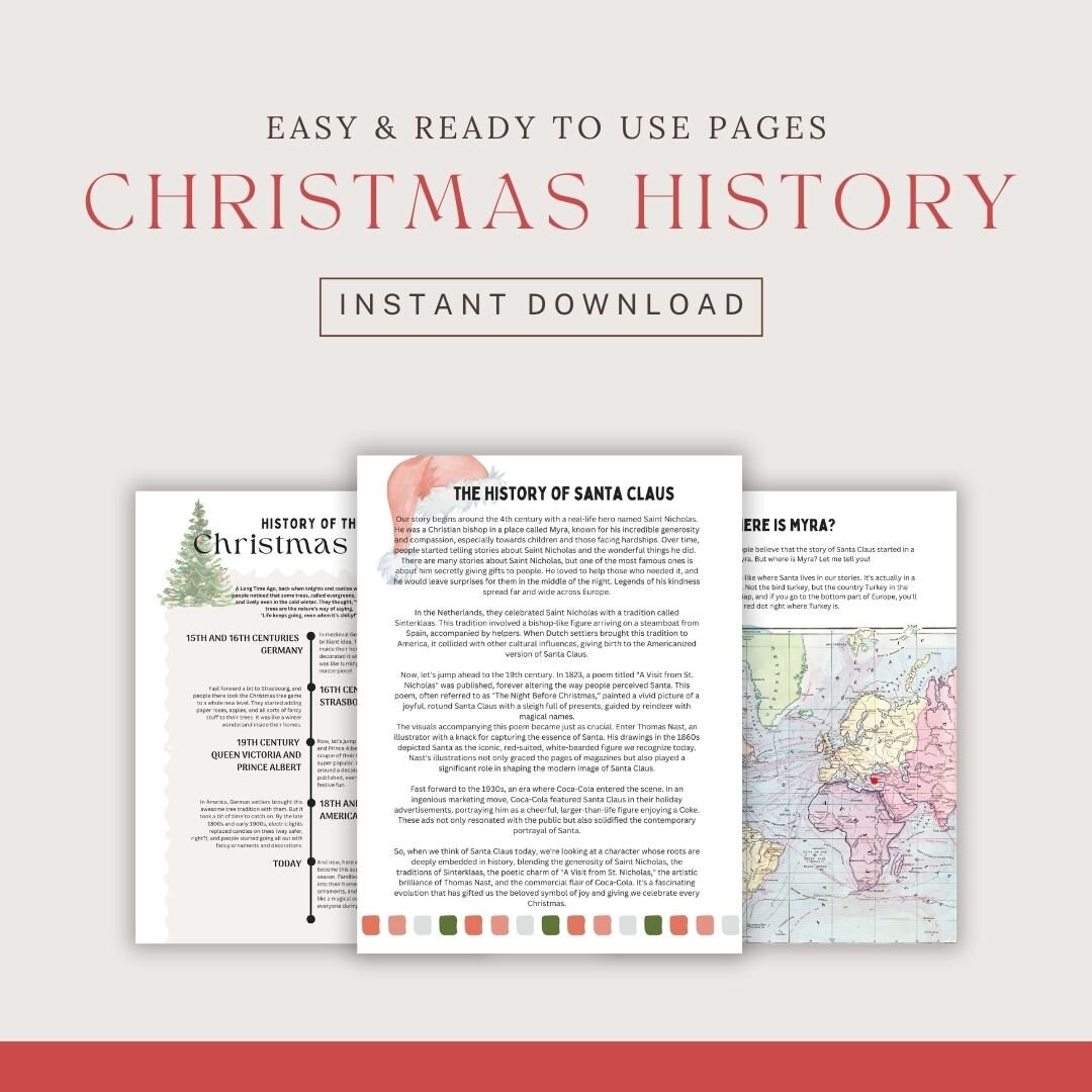 Christmas History Unit Study - Christmas Learning Educational Resources ...