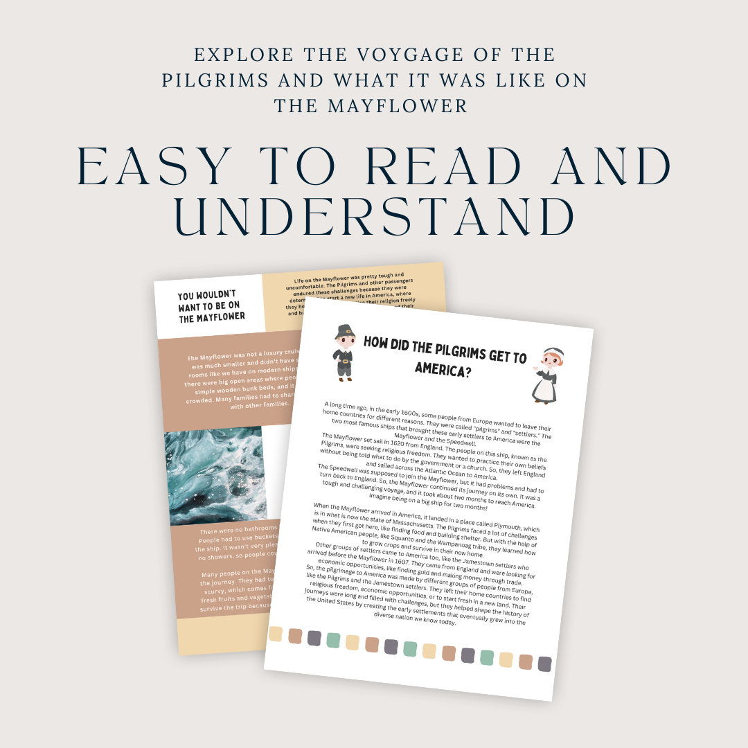 Pilgrim History Unit Study - Thanksgiving, Homeschool Curriculum ...