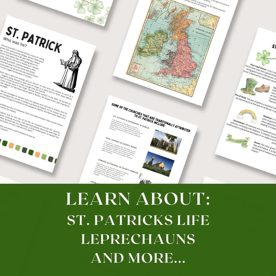 St. Patrick's Day Unit Study - St. Patrick's Day Printable, Ireland ...