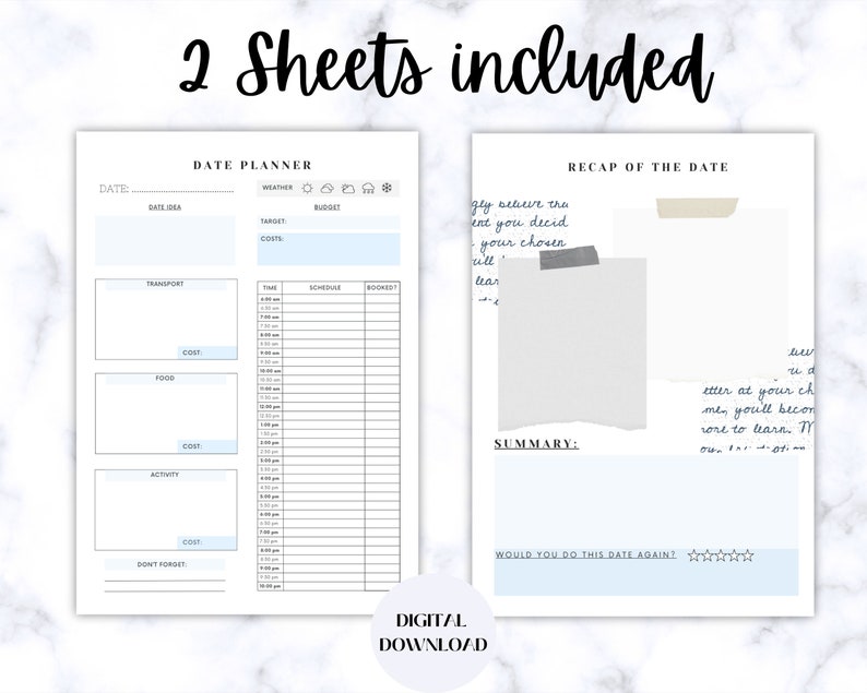 Digital Date Planner, Date Night Planner, Printable Planner, Instant ...