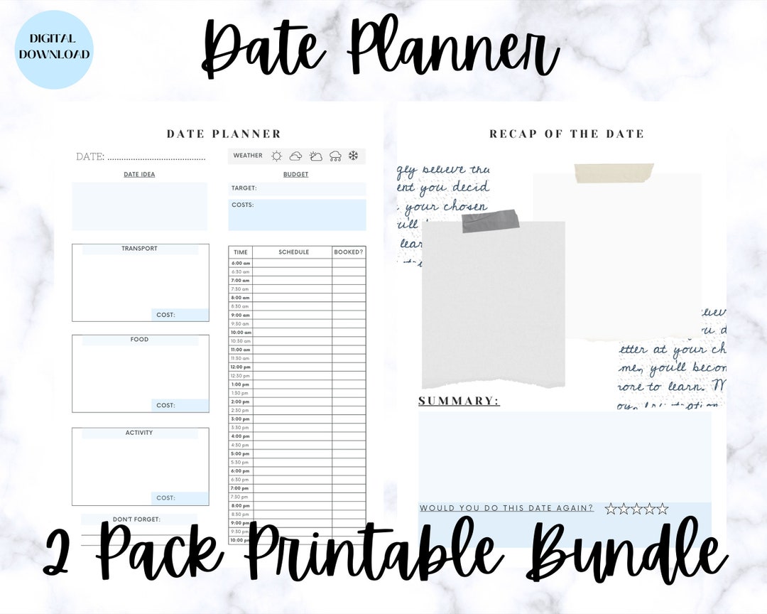 Digital Date Planner, Date Night Planner, Printable Planner, Instant ...