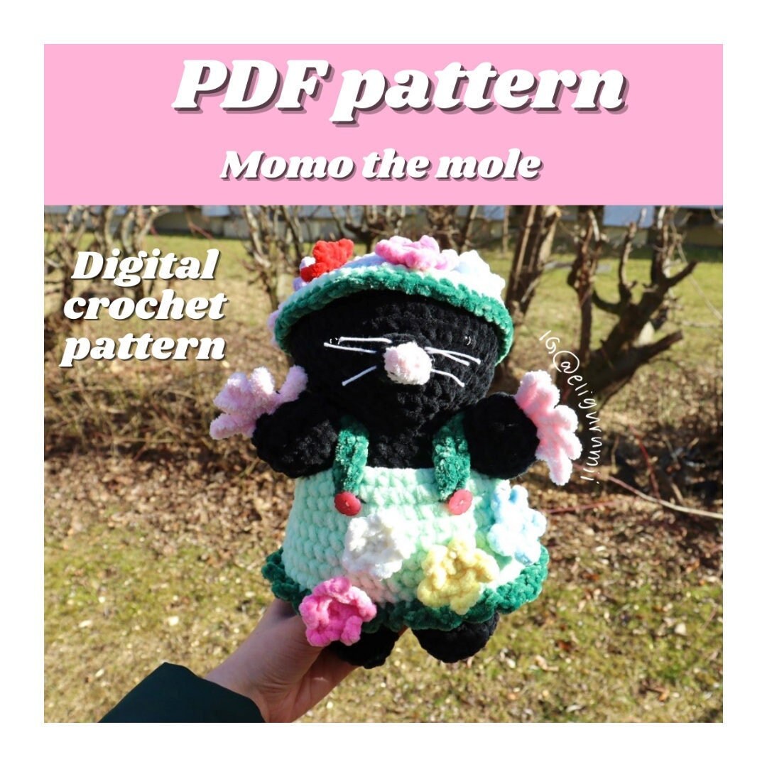 CROCHET PATTERN ONLY: Momo the Mole - Etsy