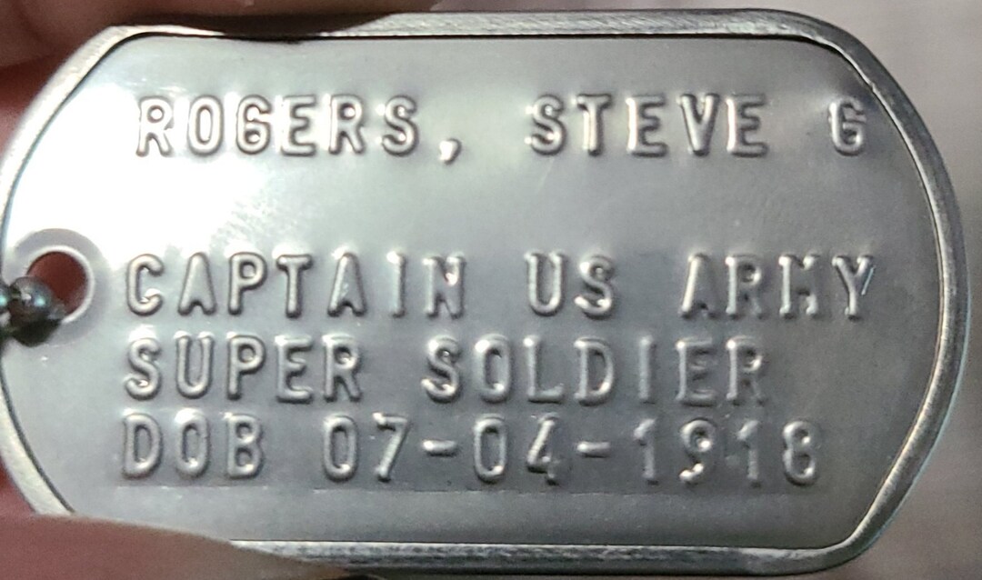 Captain America Dog Tag - Etsy