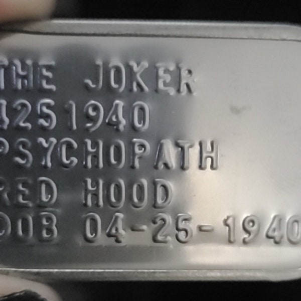 Joker Dog Tag - Etsy