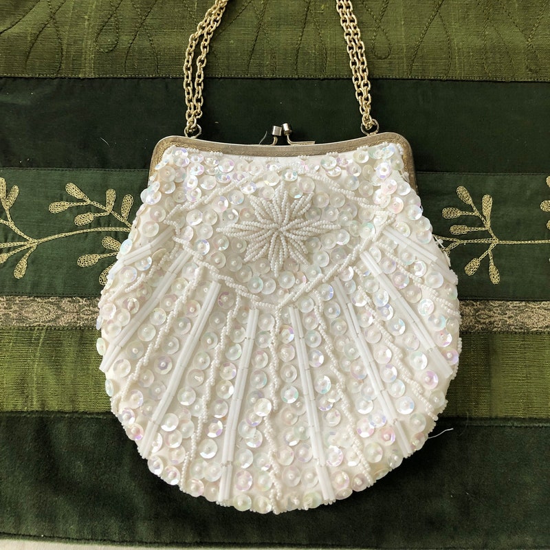White Sequence Purse - Etsy