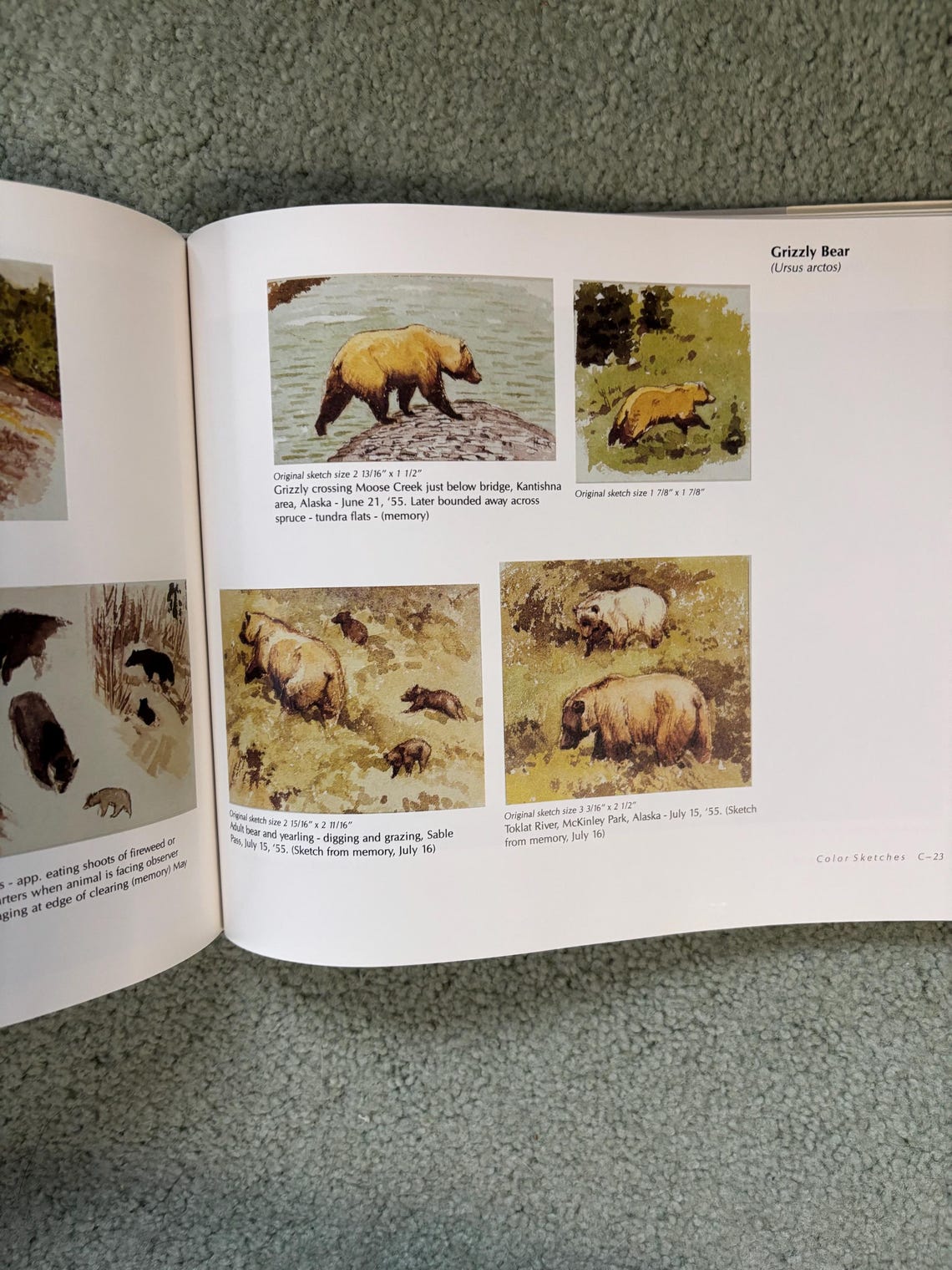 William D. Berry 1954-1956 Alaskan Field Sketches, Hard Cover Book With ...