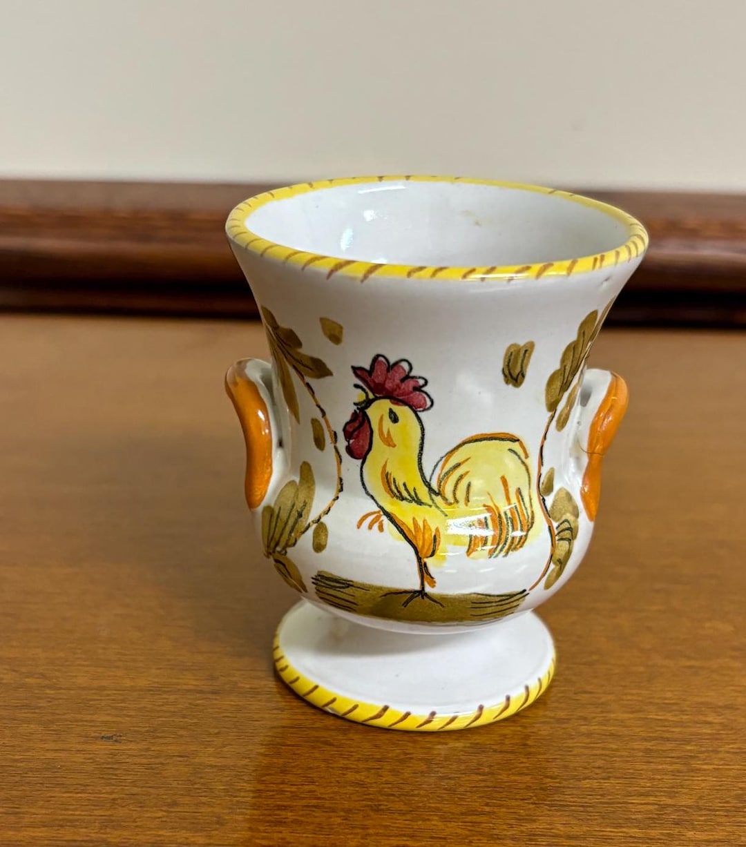 Italian Pottery Toothpick Holder With Rooster, 3" Tall - Etsy