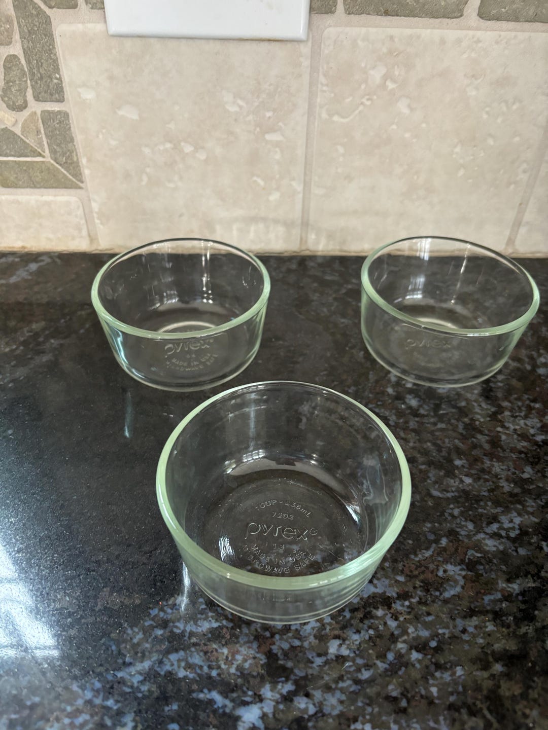 3 Clear Pyrex 1 Cup Ramekin Dishes - Etsy