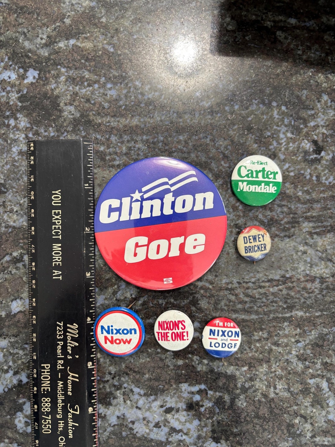 Vintage Political Campaign Buttons: 1970s-80s Election Pins - Etsy