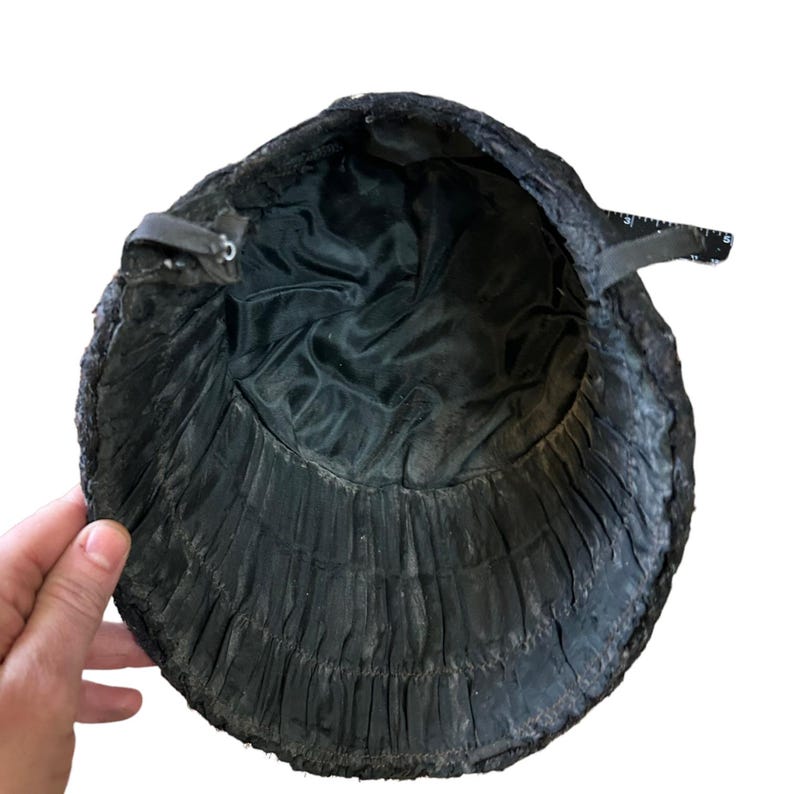 Antique Victorian 1850s 1860s Civil War Era Black Lace Bonnet Mourning ...