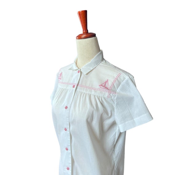Vintage '70s Kitsch Bobbie Brooks Pink Embroidered Sa… - Gem