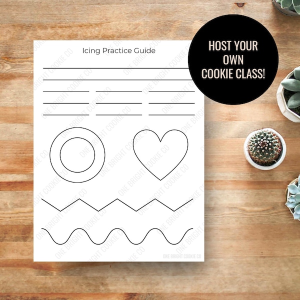 Royal Icing Practice Sheet Class - Etsy