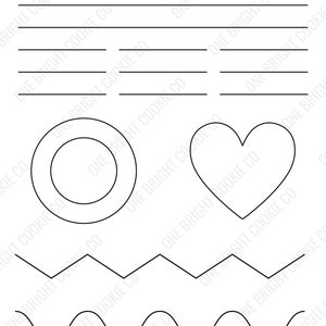 Royal Icing Practice Sheet for Teaching, Cookie Class, Digital Download ...