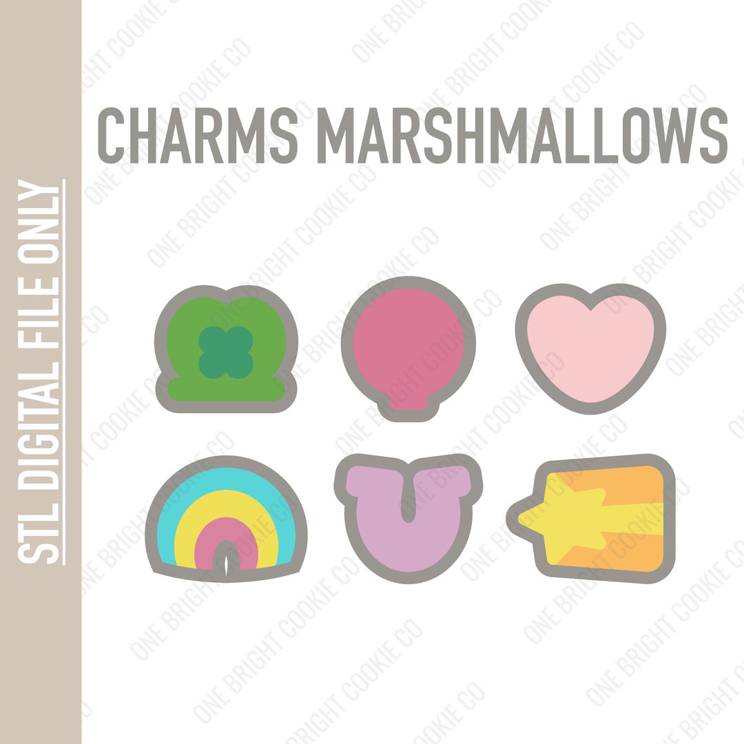 Lucky Charms Marshmallows Set - STL Cookie Cutter File - Digital ...
