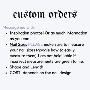 Emo Goth Press on Nails: Black & White French Tip With Silver Chrome - Etsy