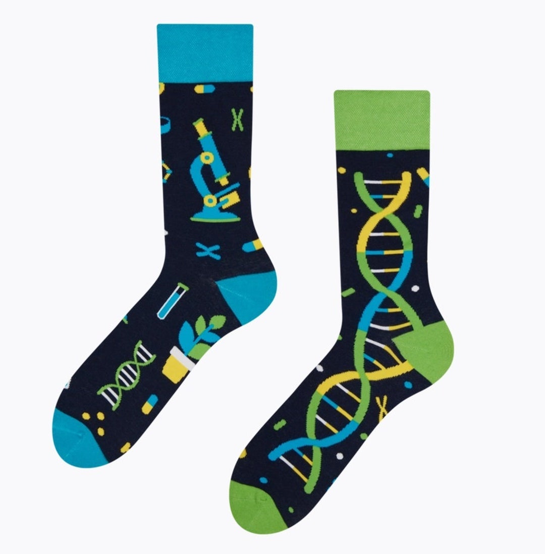 Science Socks DNA Socks Patterned Socks Mismatched Socks Colorful Socks ...