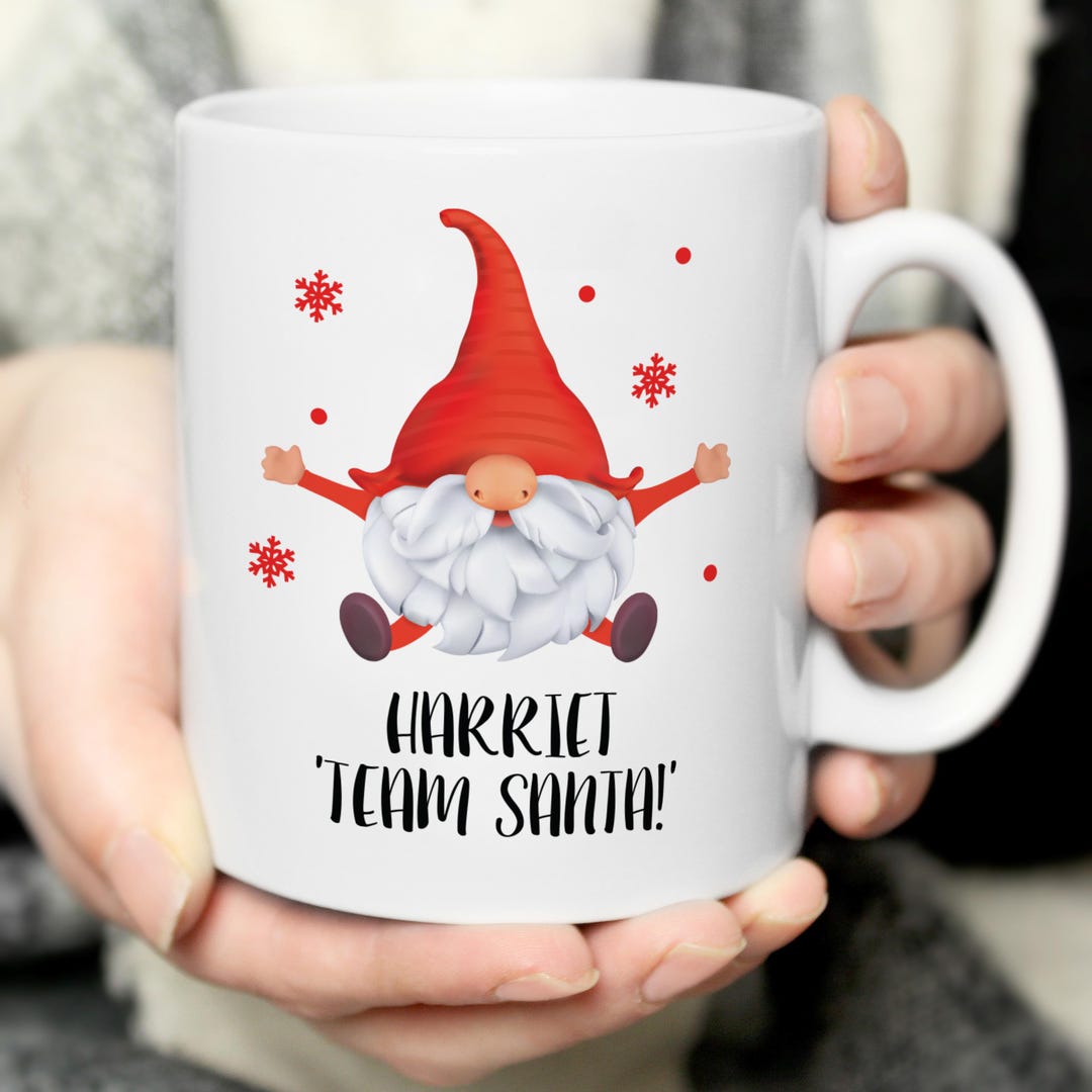 Personalised Christmas Gonk Mug - Red Holiday Coffee Mug - Etsy