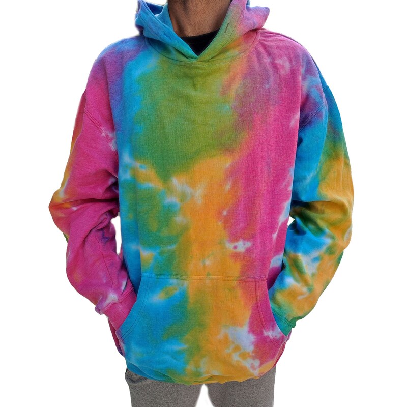 Rainbow Tie Dye Hoodie - Etsy