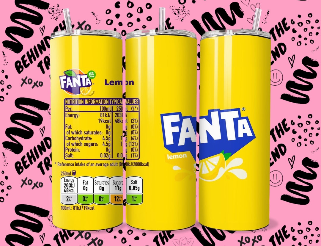 Fanta Lemon Digital 20oz Tumbler Png - Etsy UK