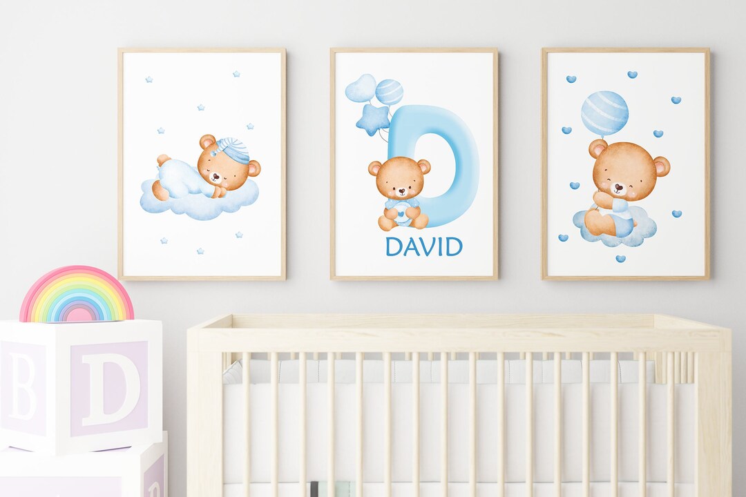 Personalized Posters for Your Baby's Room With an Adorable Bear. Make ...