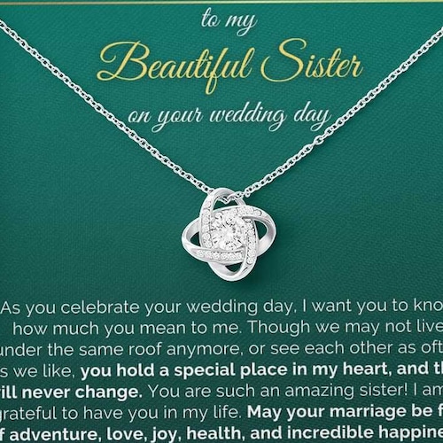 Sister Wedding Gift From Sister Wedding Day Gift for Bride | Etsy