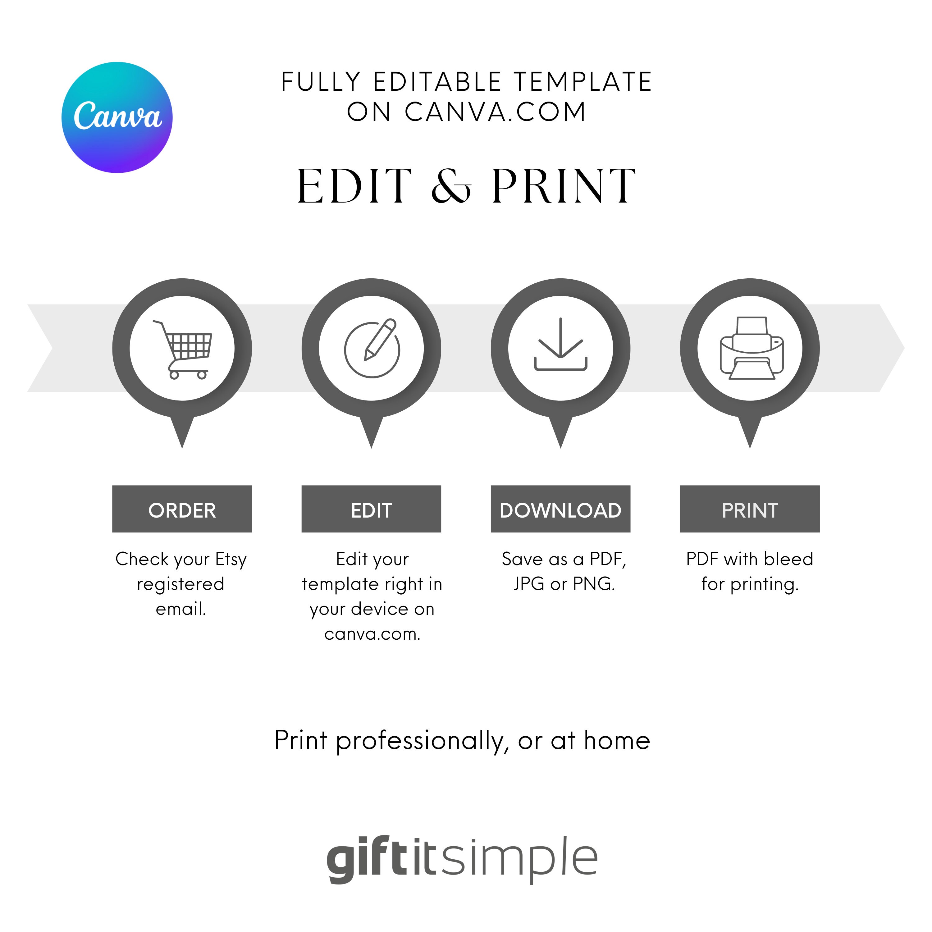 Editable Tag Template Custom Gift Tag Instant Download - Etsy