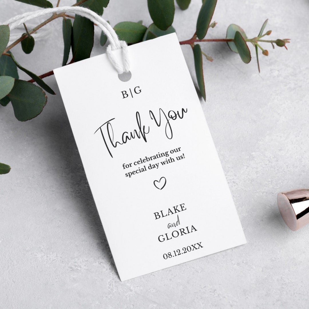 Editable Wedding Favor Tag Template Printable Gift Tag for Bridal ...