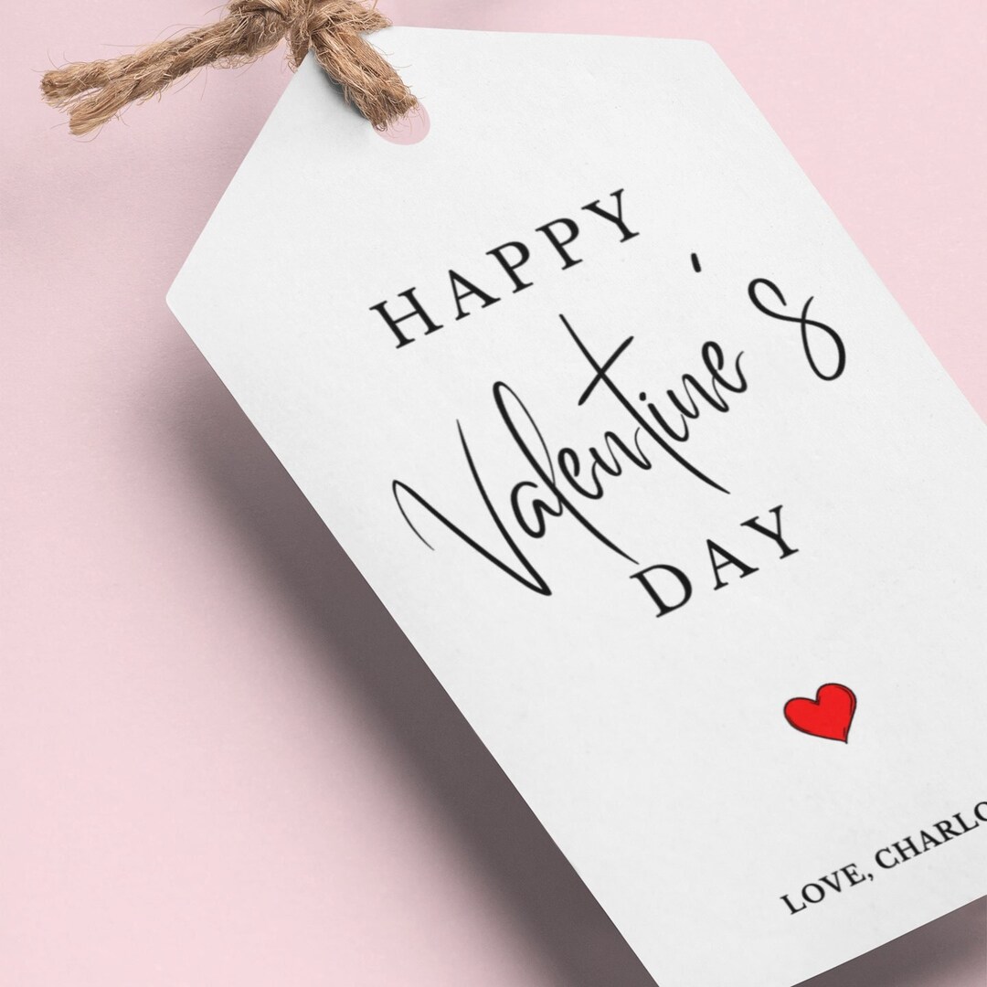 Editable Valentines Day Tag Template, Custom Valentine Favor Tag ...