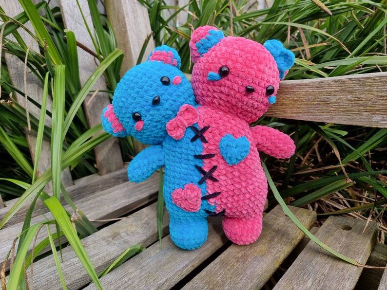 Crochet Two-headed Bear Plushie - Etsy