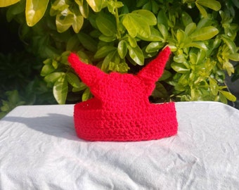 Crochet Devil Hat - Etsy UK