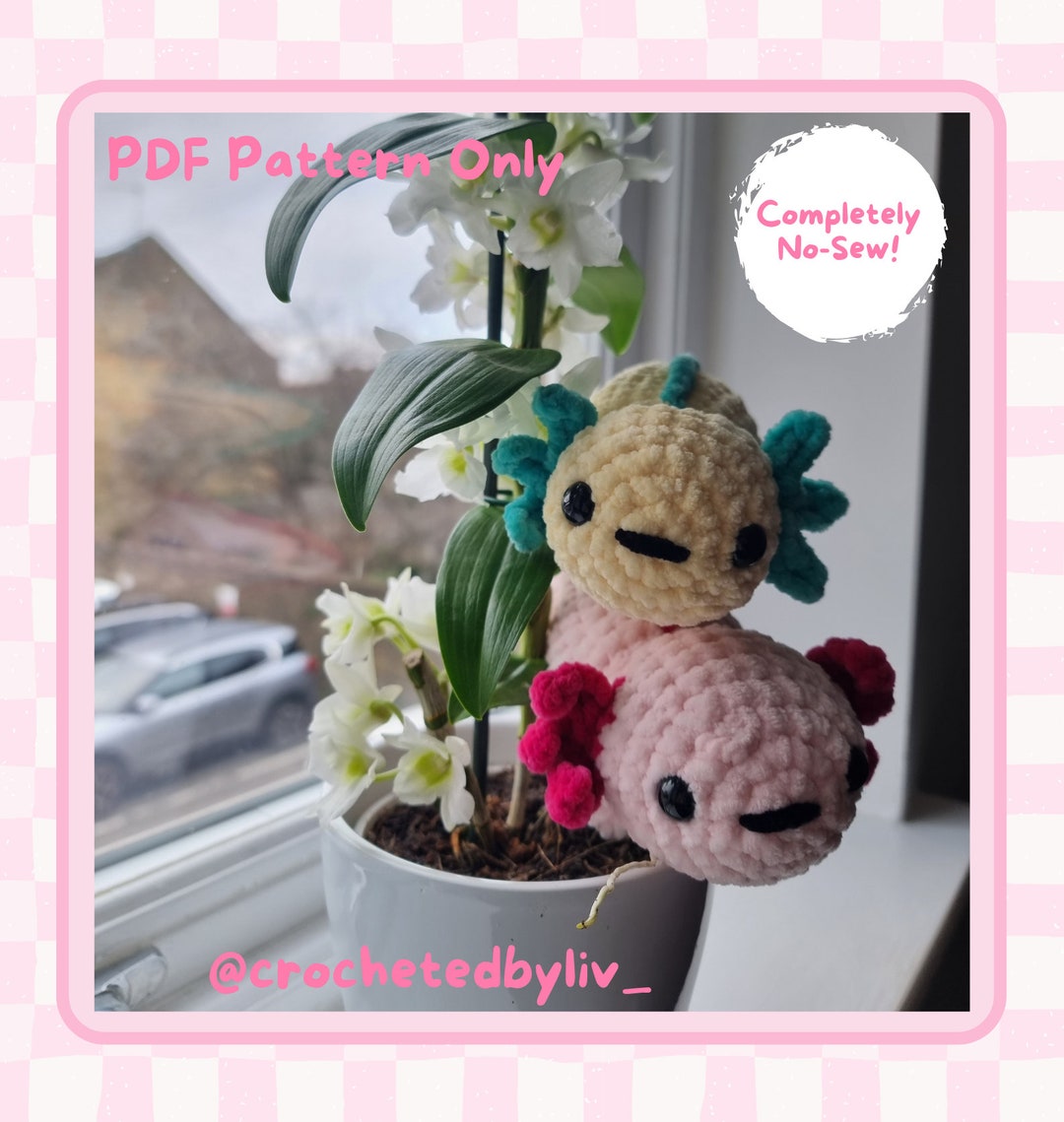 No-sew Axolotl Crochet Pattern english PDF Only - Etsy