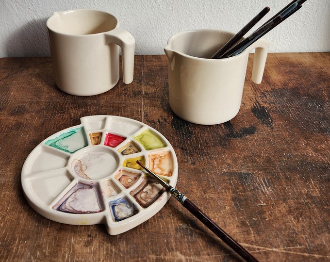 Ceramic Watercolor Kit, Watercolor Palette, Ceramic Artists Palette ...