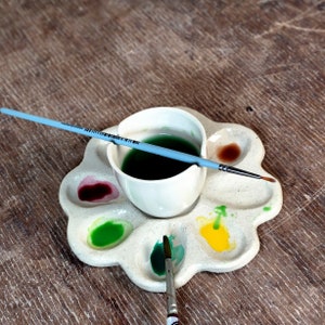 Ceramic Watercolor Kit, Watercolor Palette, Ceramic Artists Palette ...