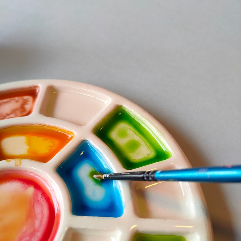 Ceramic Watercolor Kit Watercolor Palette Ceramic Artists | Etsy