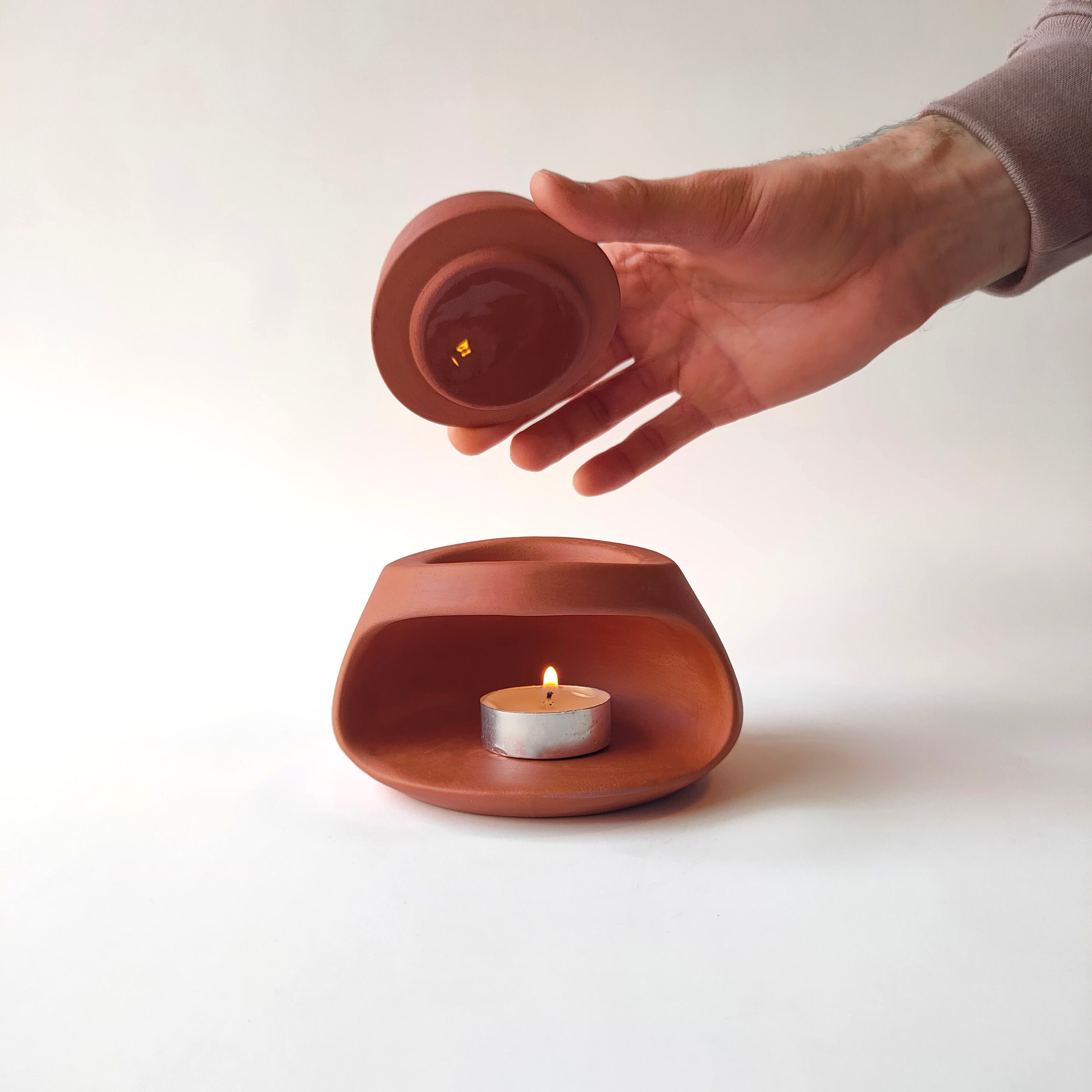 Terra Cotta Wax Melt Burner Red Oil Diffuser Ceramic - Etsy