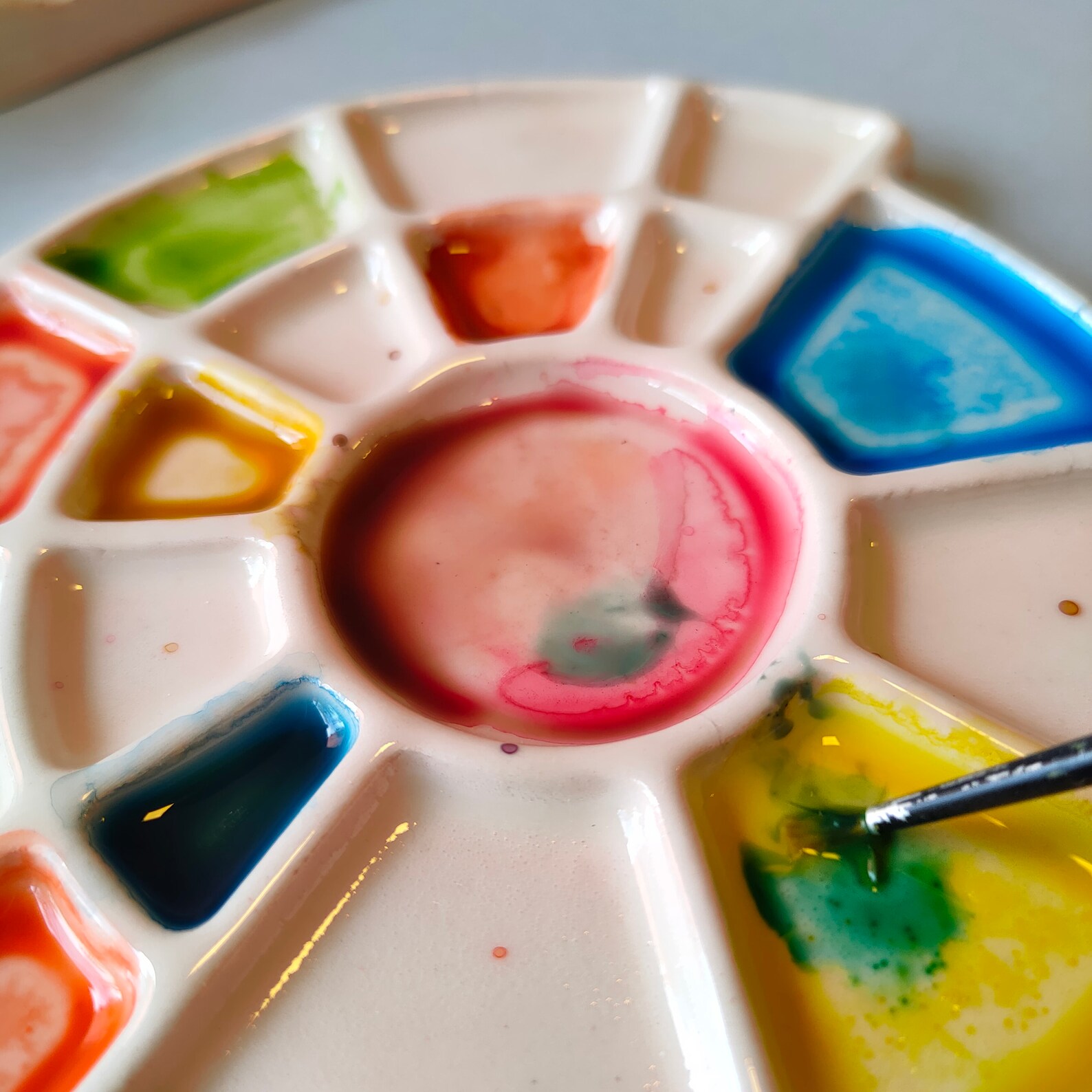 Ceramic Watercolor Kit Watercolor Palette Ceramic Artists | Etsy