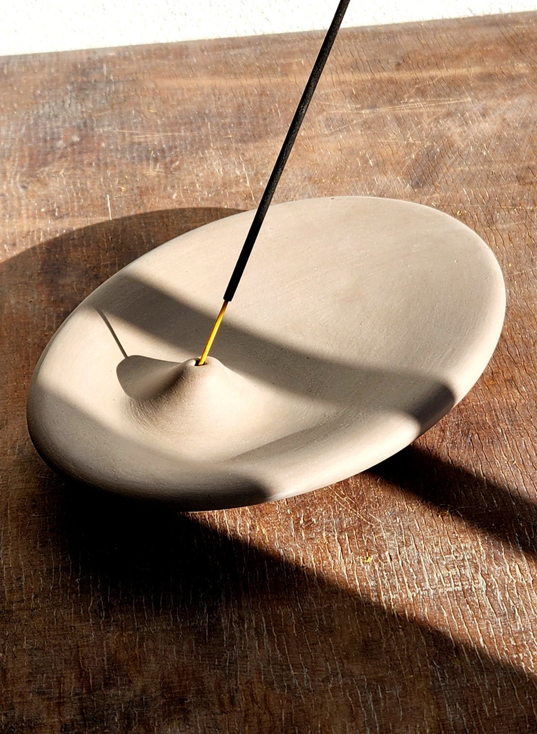 Gray Stick Incense Holder, Meditation Gift, Stoneware Stick Incense ...